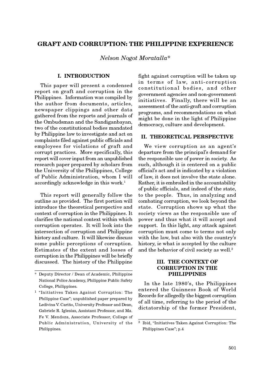 Graft And Corruption Tagalog